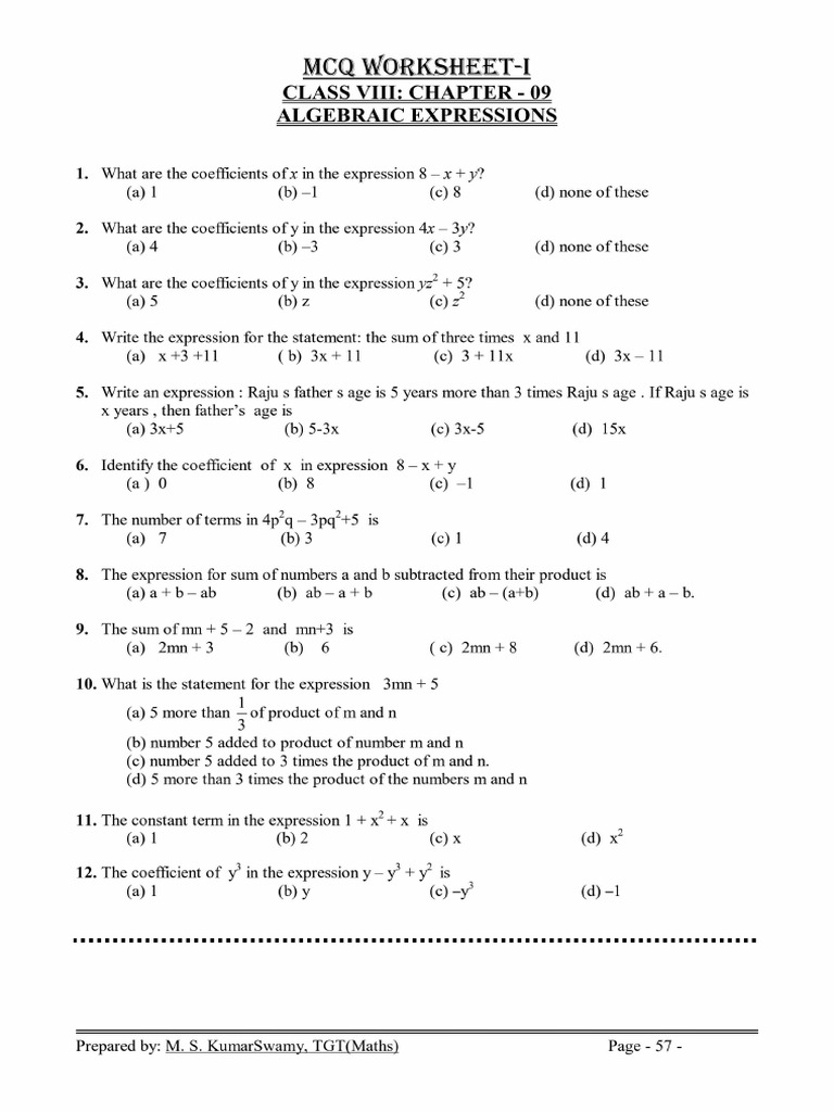 Microsoft Word - Maths Class VIII Question Bank | PDF