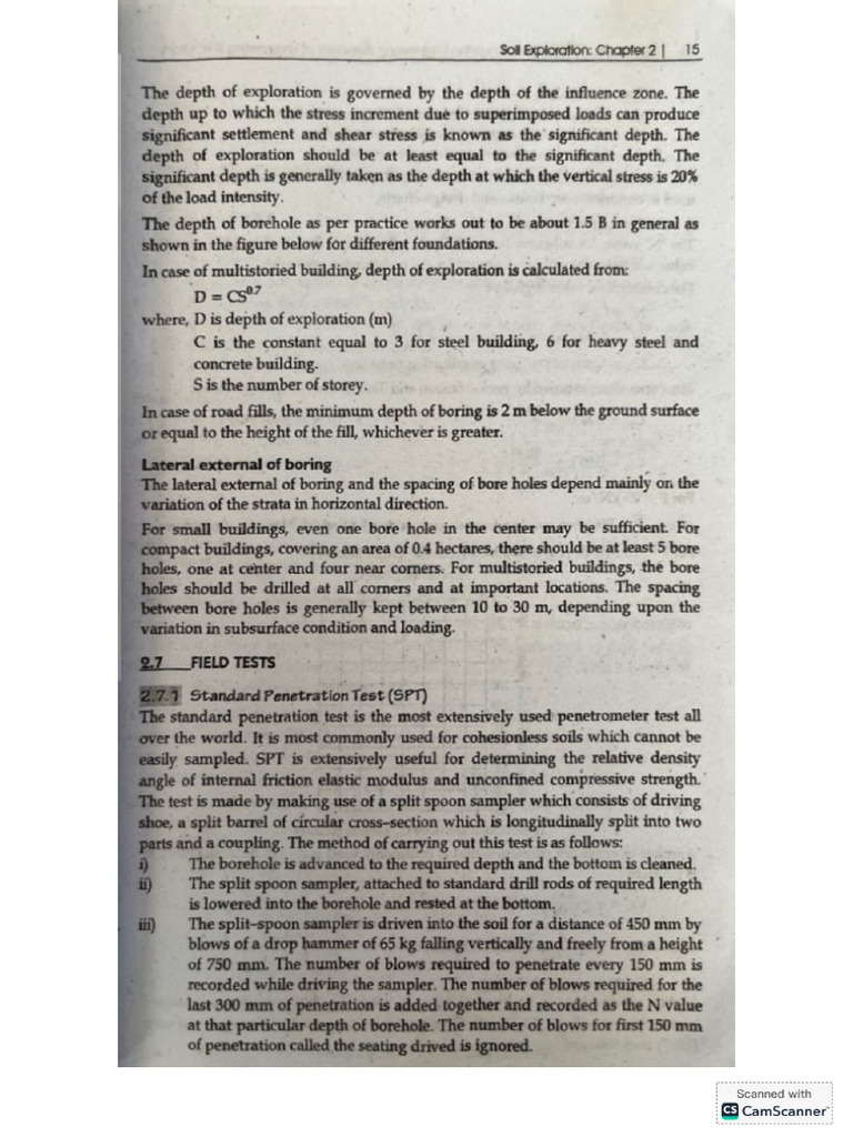 SPT, CPT, Dialatometer, Pressure Meter | PDF
