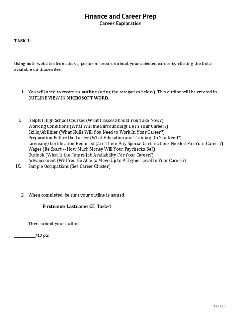 Career Exploration Task-1 | PDF