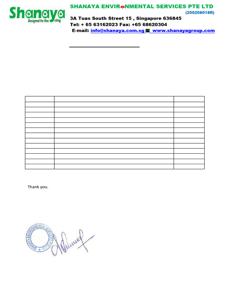 Garbage Disposal Certificate - March 2025 | PDF
