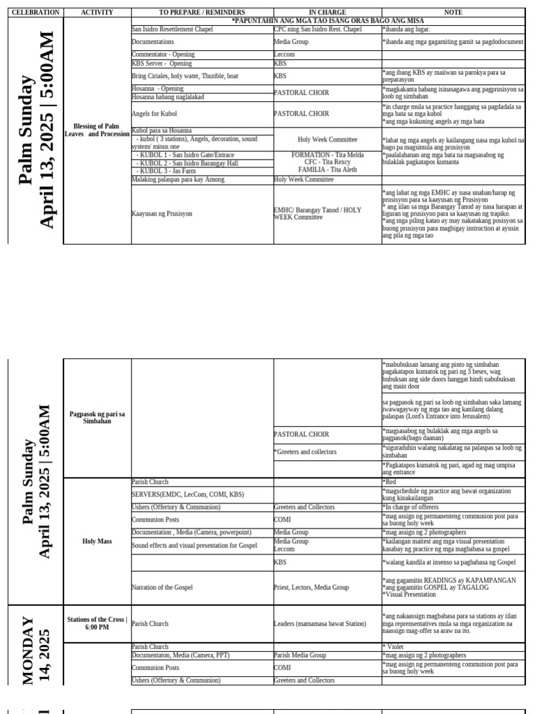 Holy Week 2025 | PDF