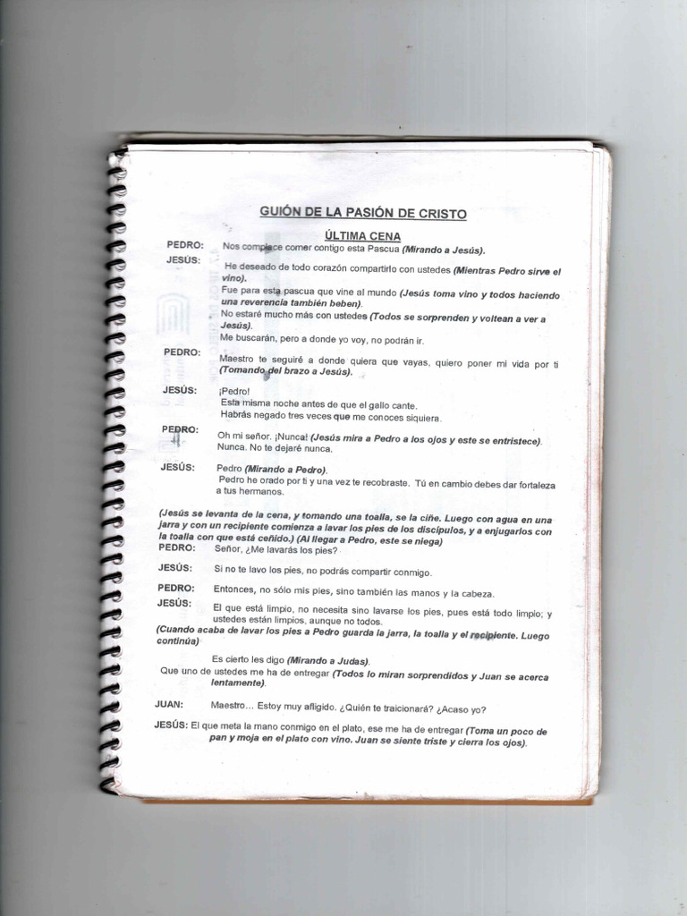 Guion de La Pasion de Cristo - Ocopa | PDF
