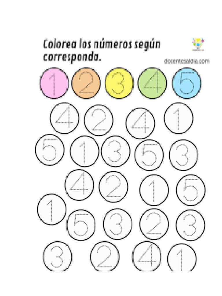 Dibuja y Colorea según Números | PDF