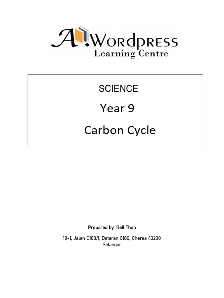 Year 9 Biology: Carbon Cycle Exam Paper | PDF