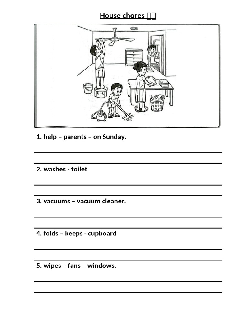 Making Sentences-house Chores & the Duty Roster | PDF