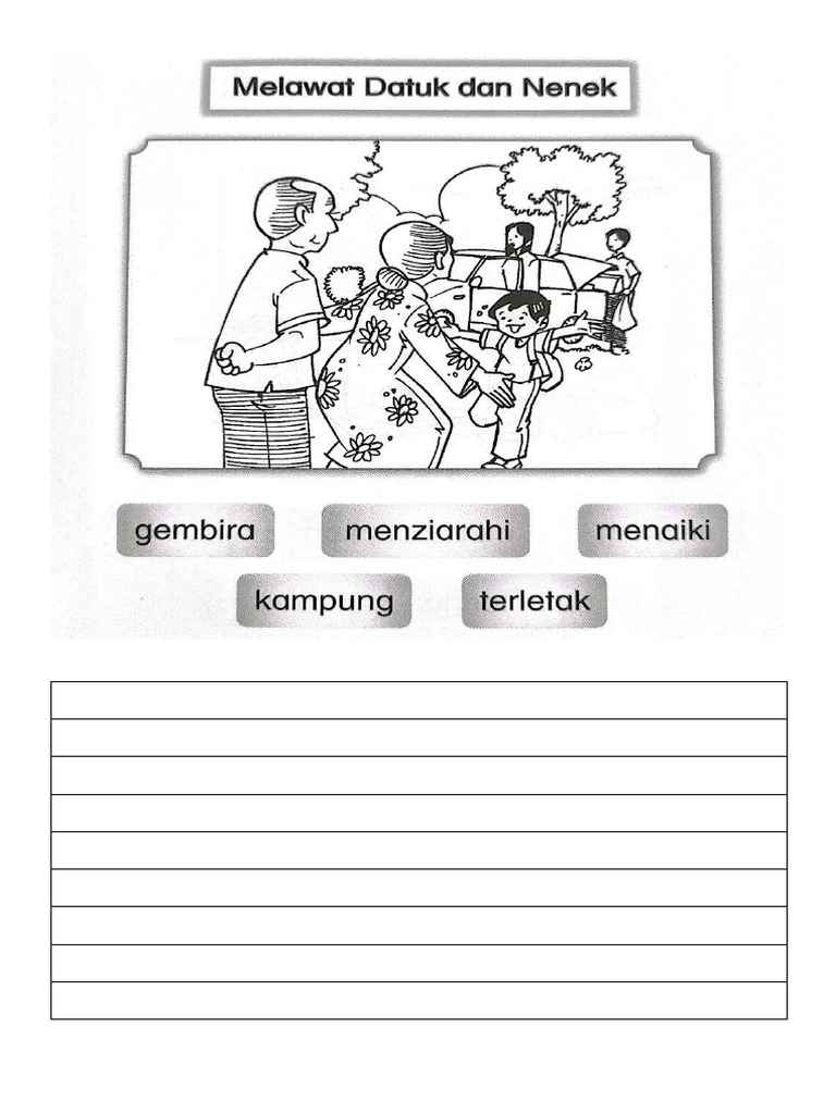 Bina Ayat-melawat Datuk Dan Nenek & Kata Hubung | PDF