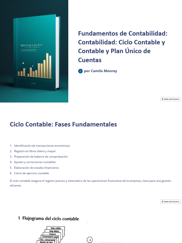 Clase 2 Fundamentos de Contabilidad Ciclo Contable y Plan Unico de ...