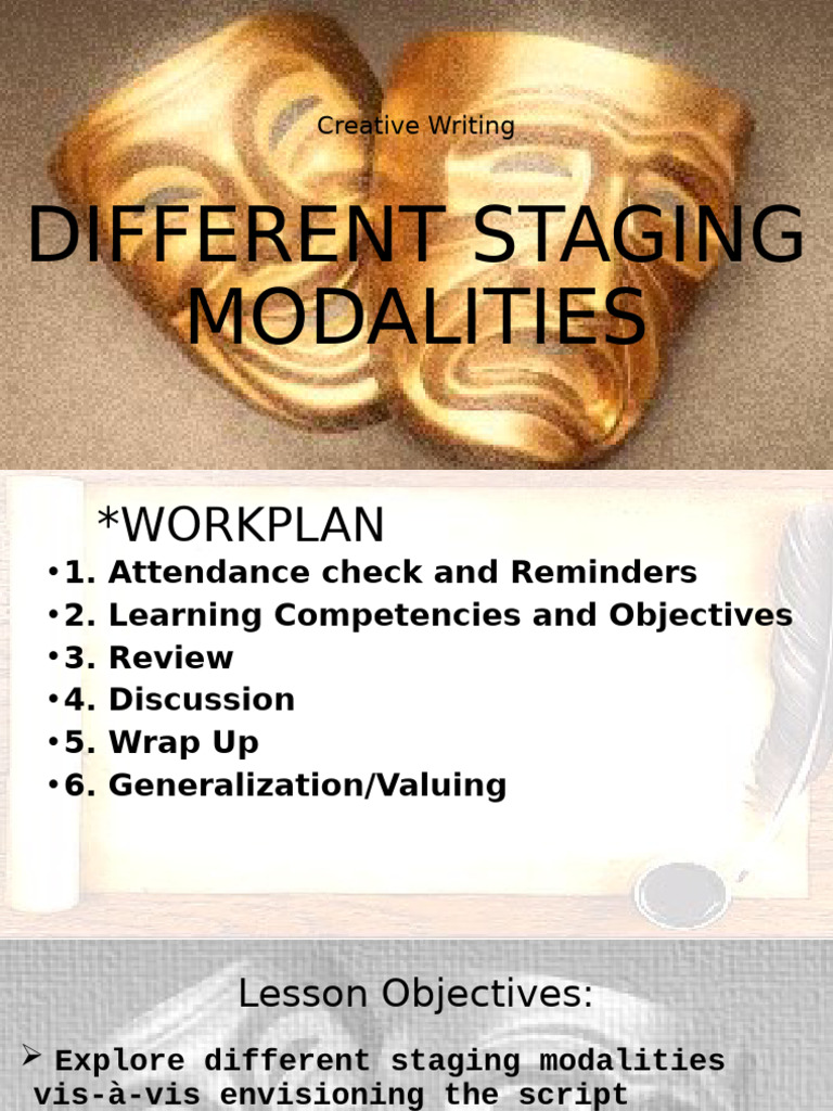 Understanding Theatrical Staging Modalities | PDF | Performing Arts ...