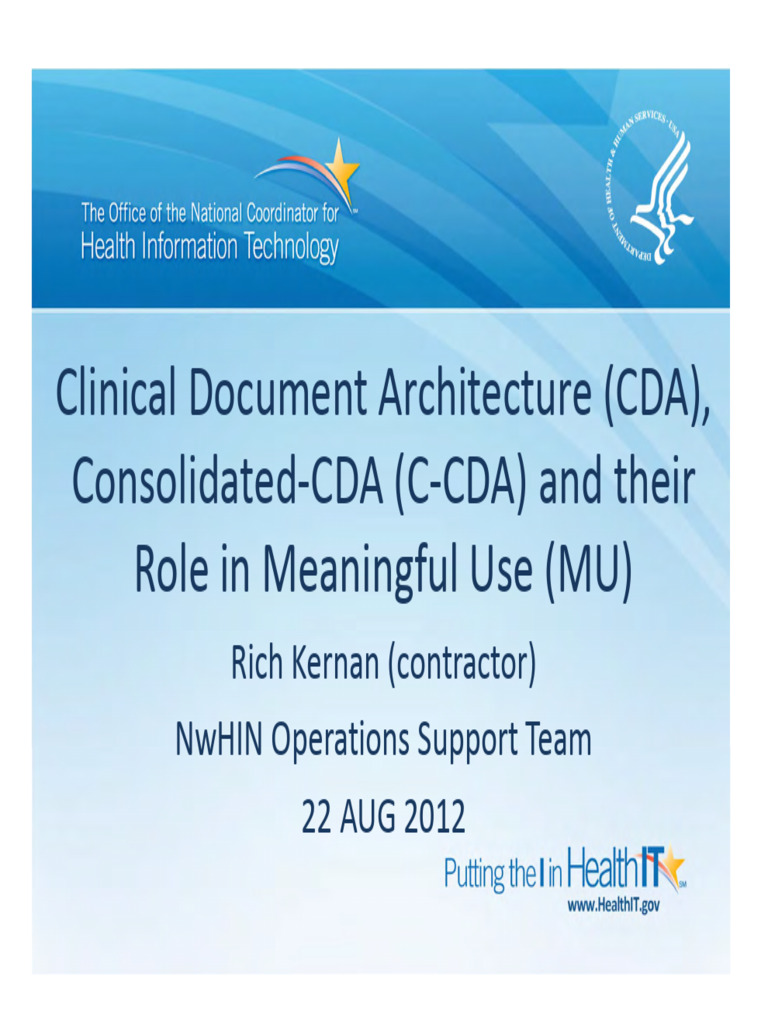 Clinical Document Architechure | PDF | Xml | Markup Language