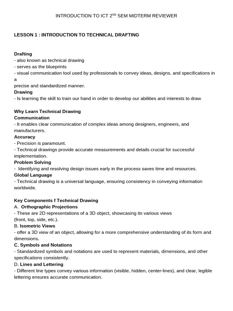 INTRODUCTION-TO-ICT-2ND-SEM-MIDTERM-REVIEWER | PDF | Technical Drawing | Animation