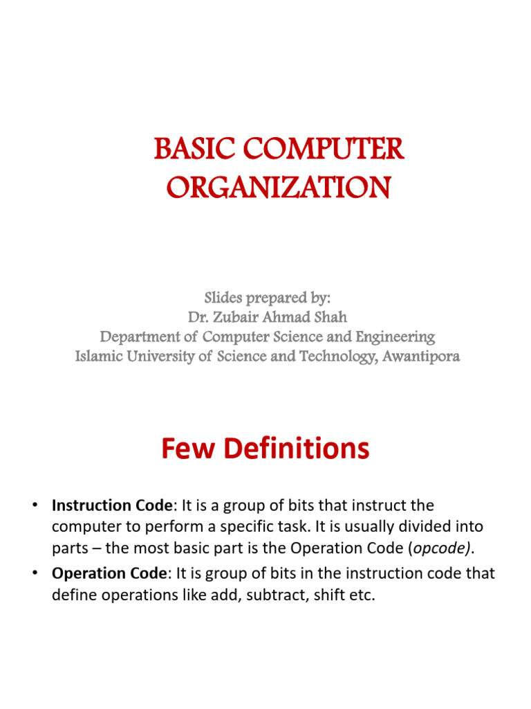 Basic Computer Organization | PDF | Digital Electronics | Office Equipment