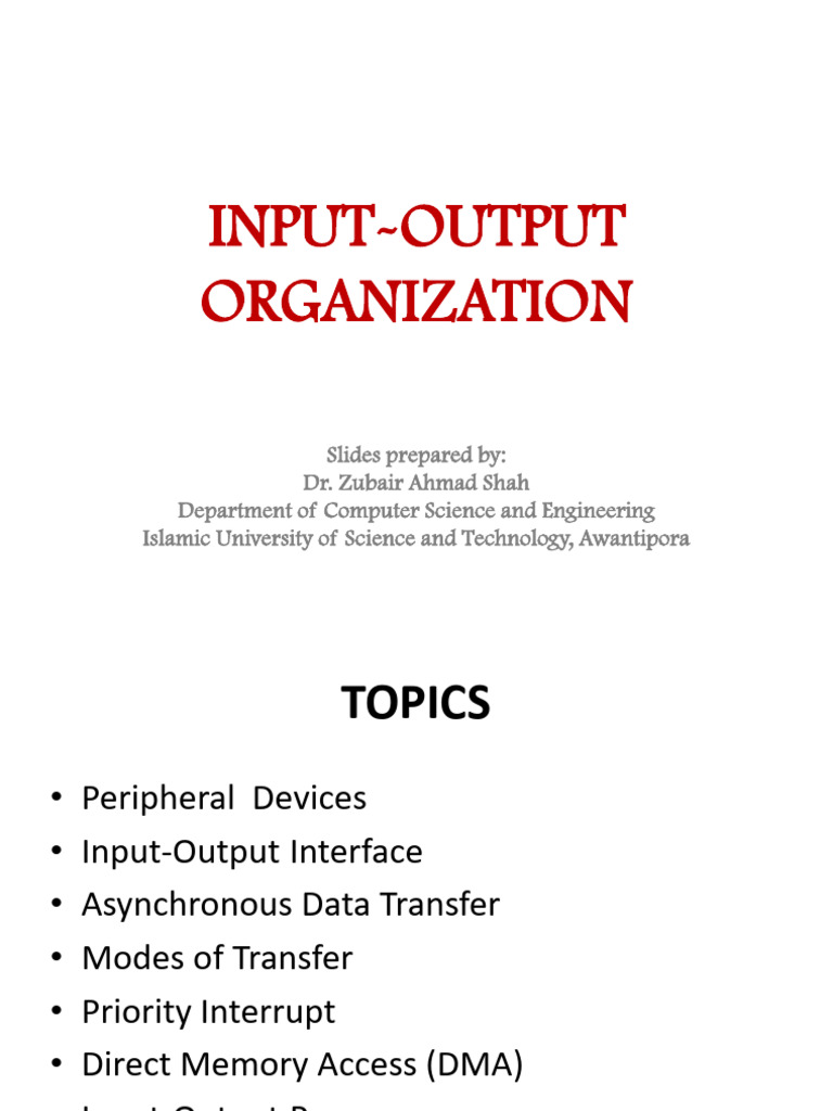 Input-Output_Organization | PDF | Input/Output | Cache (Computing)