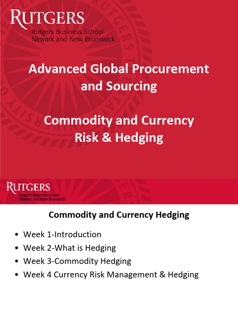 Commodity and Currency Hedging Strategies | PDF | Hedge (Finance ...