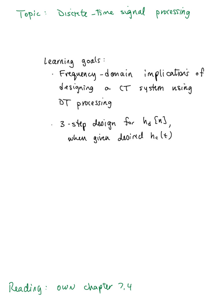 Discrete Time Signal Processing Design | PDF | Sampling (Signal ...