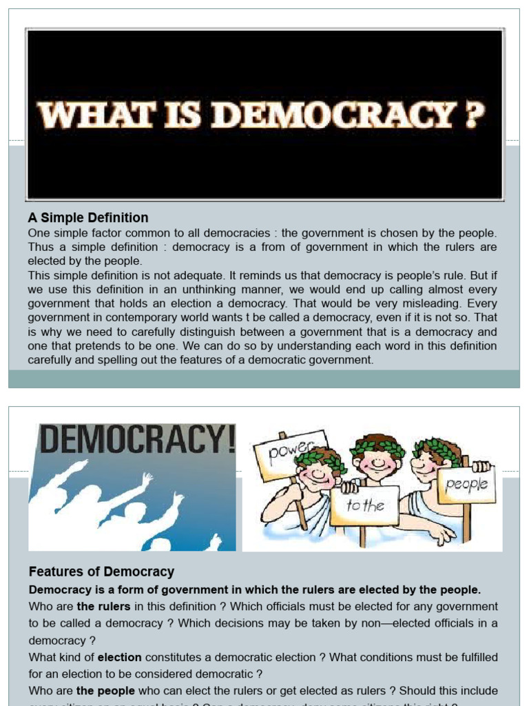 Understanding Democracy and Its Features | PDF | Democracy | Political ...