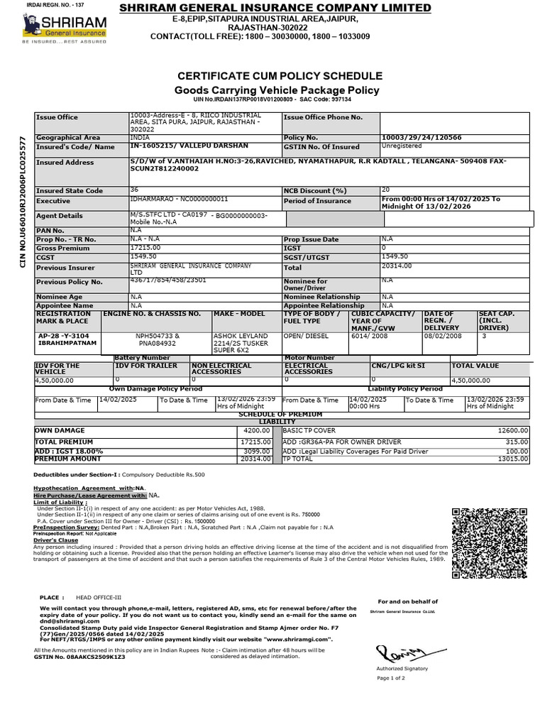 AP-28 -Y-3104 | PDF | Insurance | Deductible