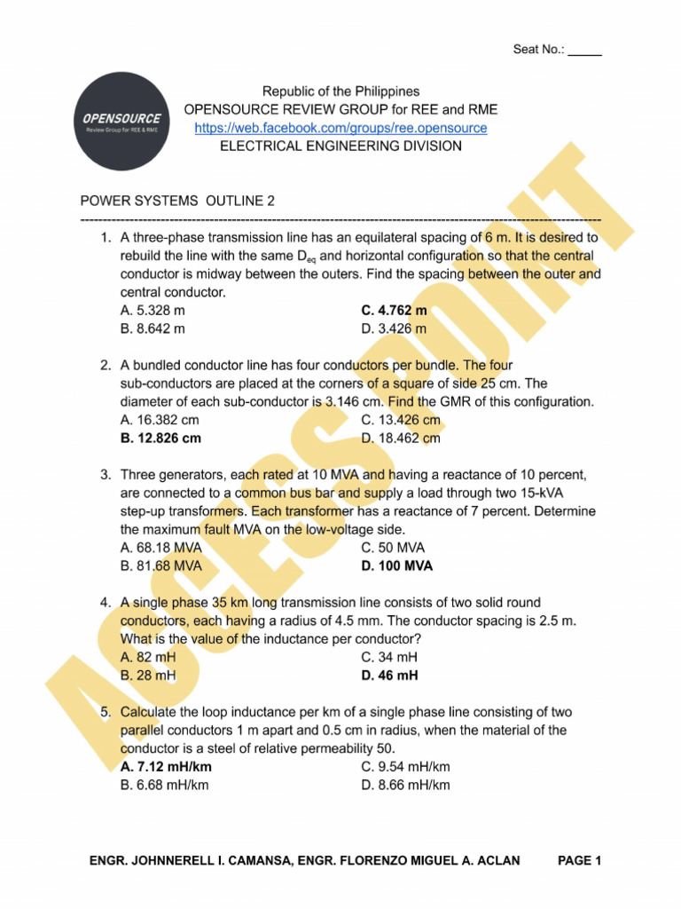 Power Systems Outline 2 | PDF