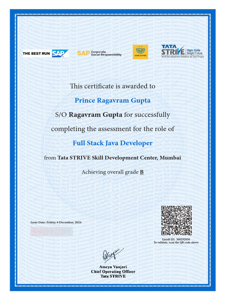 Prince Certificate | PDF