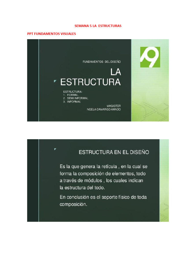 Semana 5 FV PPT Estructuras Visuales 2023 | PDF