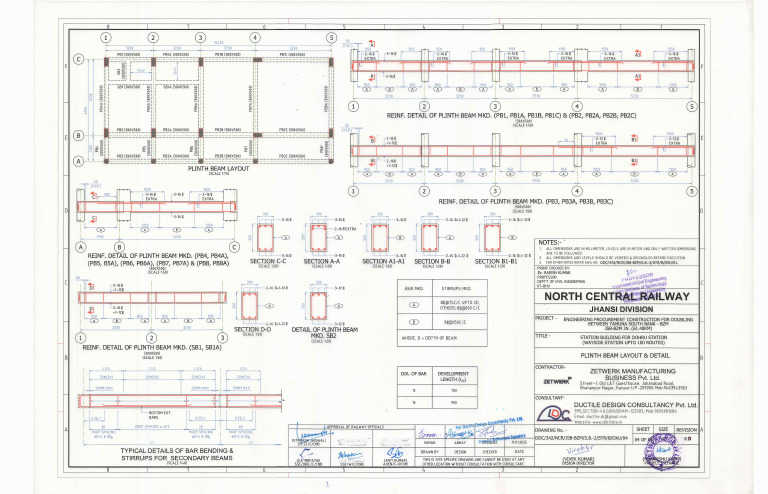 Dhoru Station Plinth Beam Layout | PDF