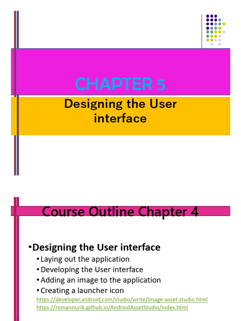 Chapter5 Designing The User Interface | PDF | Page Layout | Mobile App
