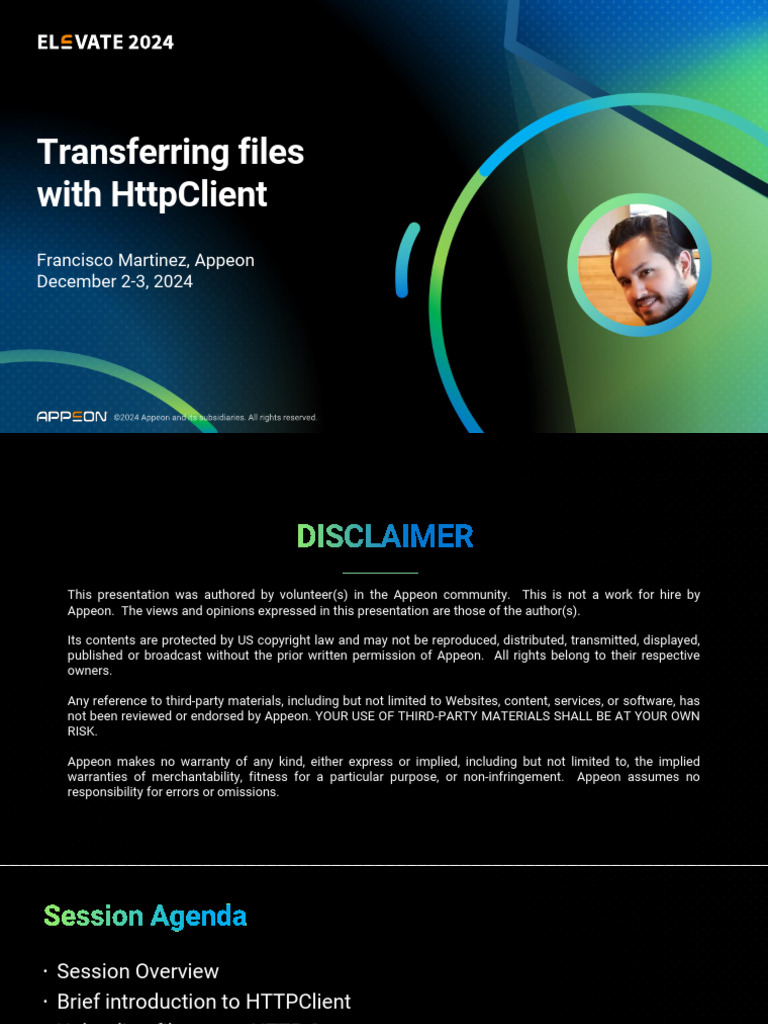 Elevate 2024 - Transferring Files With HTTPClient | PDF | Computer Networking | Digital Technology