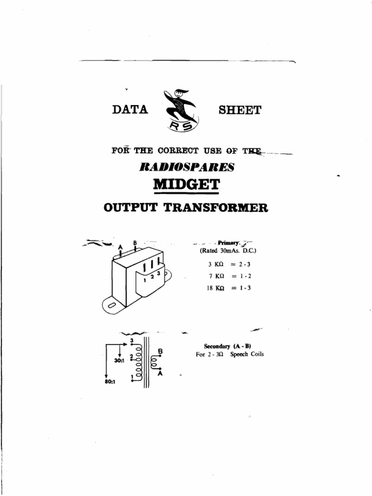 RS Midget Output Transformer | PDF