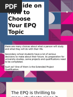 EPQ Artefact and Performance Checklist | PDF | Career & Growth | Computers
