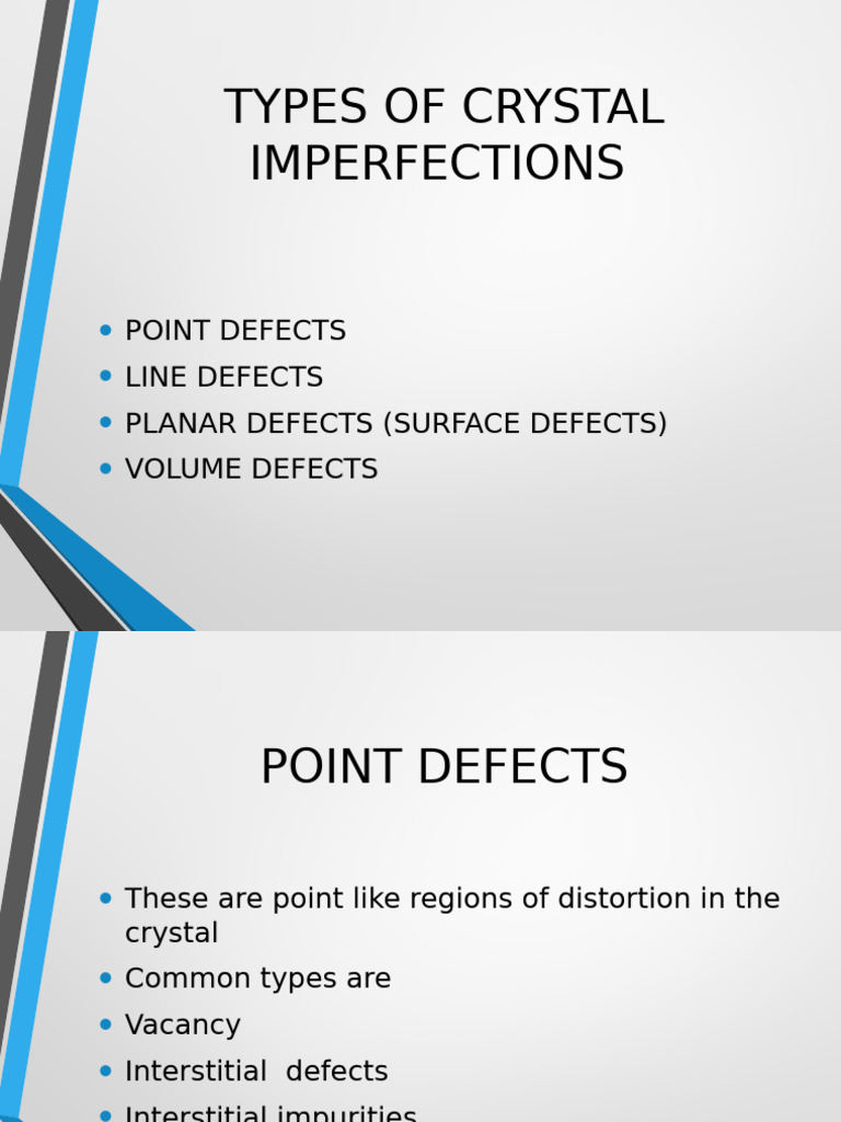 Crystal Imperfection | PDF | Crystallographic Defect | Dislocation