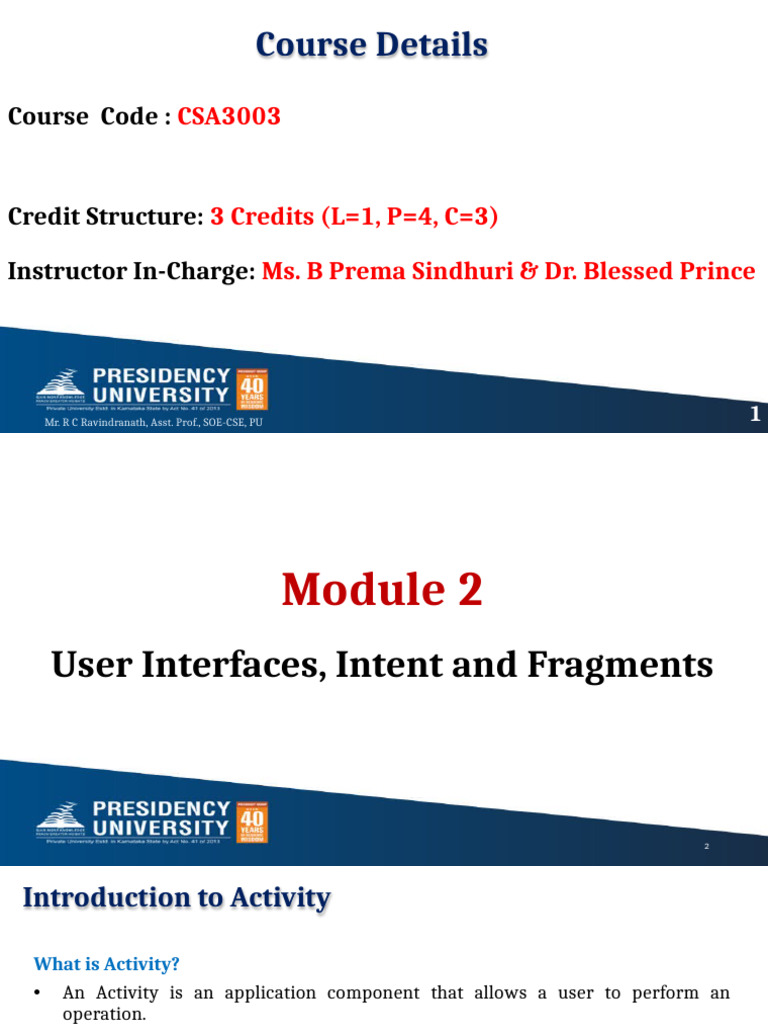 User Interfaces, Intent and Fragments | PDF | Method (Computer Programming) | Interface (Computing)