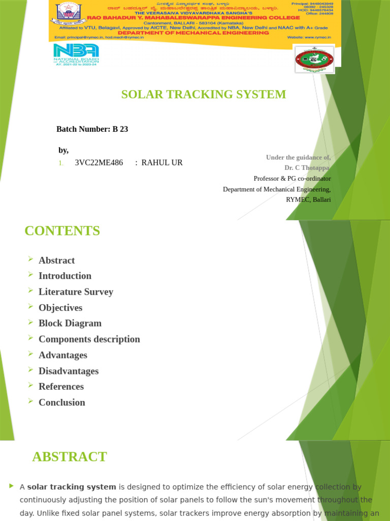 Solar Tracking System | PDF | Solar Panel | Photovoltaics