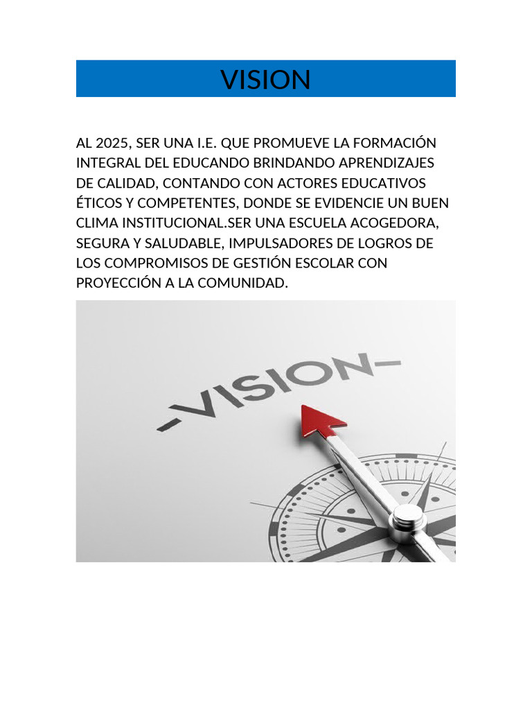 Misión de Formación Integral Escolar | PDF
