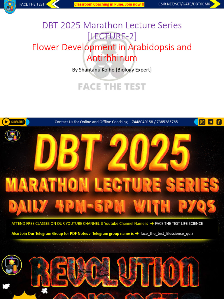 DBT 2025 Flower Development in Arabidopsis & Antirrhinum | PDF ...