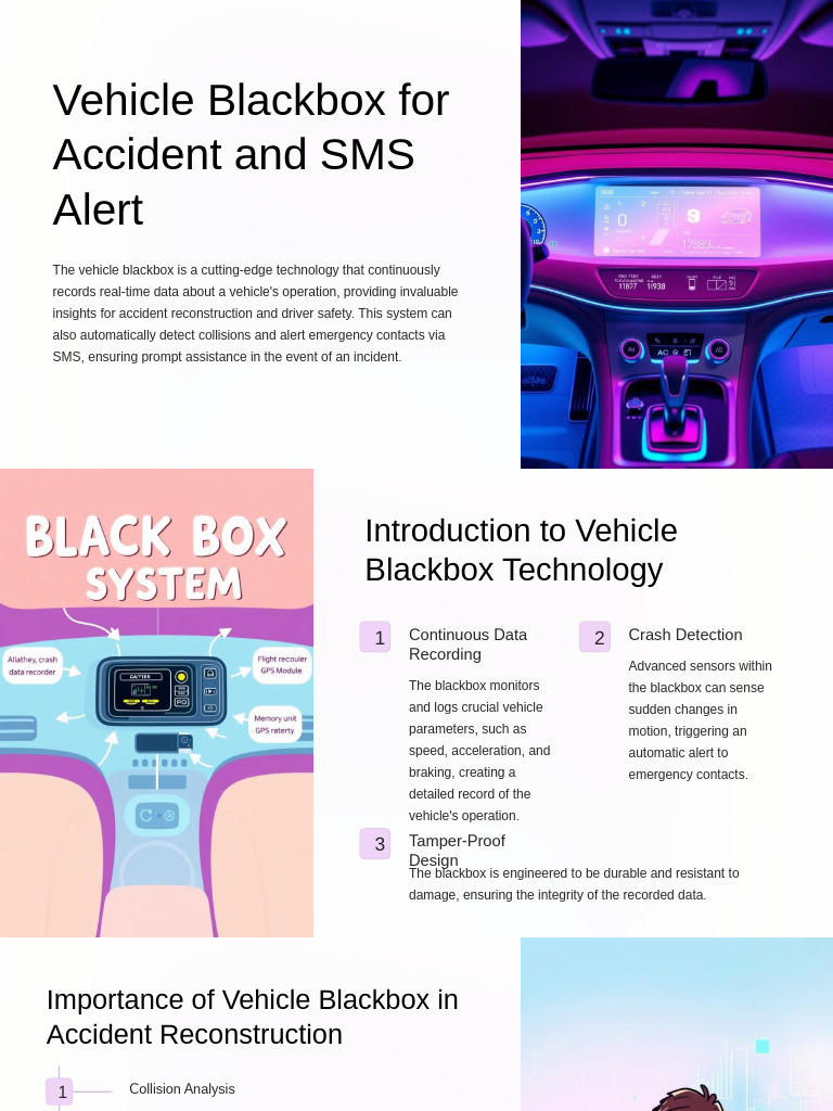 Vehicle Blackbox For Accident and SMS Alert | PDF | Traffic Collision | Flight Recorder