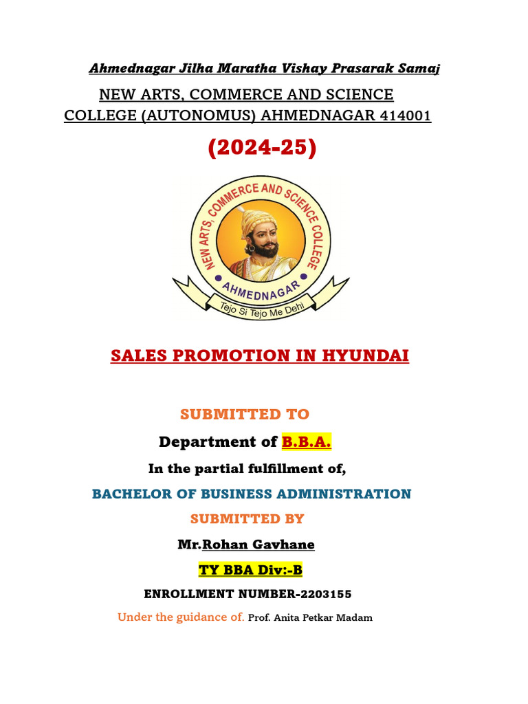 Sales Promotion in Hyundai | PDF | Motor Vehicle | Car