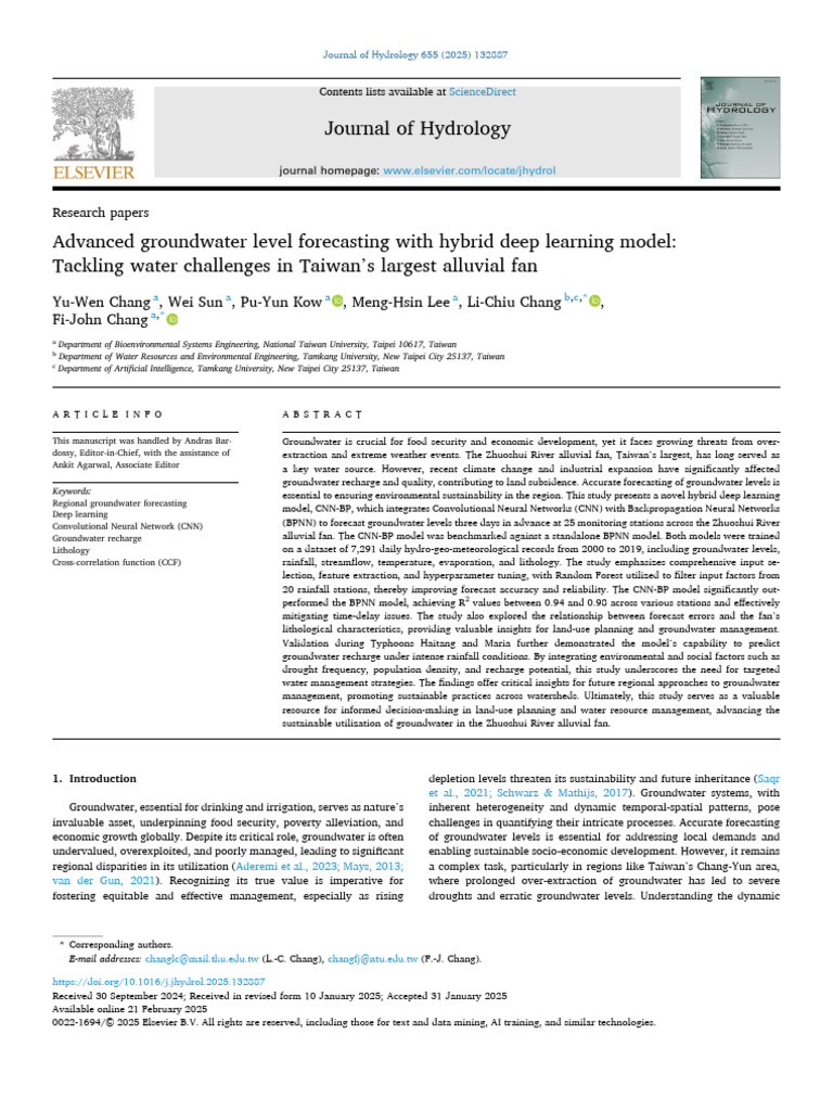 Ground water level forecasting | PDF | Deep Learning | Groundwater