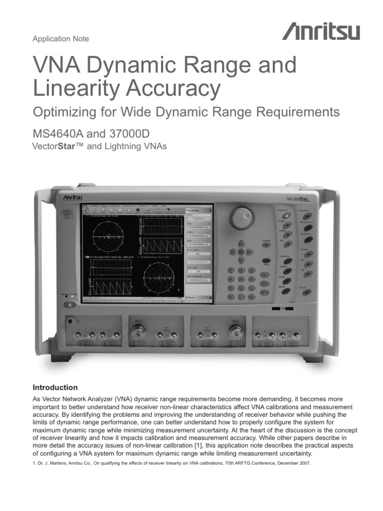 Dynamic Range & Linearity Accuracy | PDF | Bandwidth (Signal Processing ...
