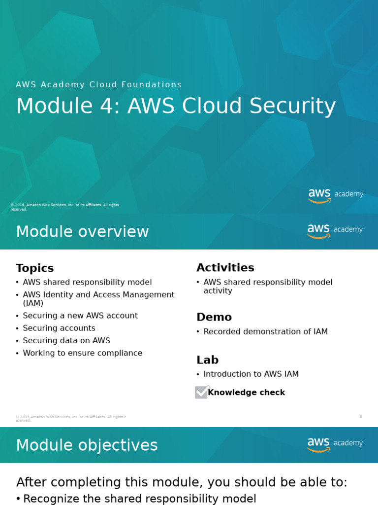 AcademyCloudFoundations Module 04 | PDF | Amazon Web Services | Cloud Computing