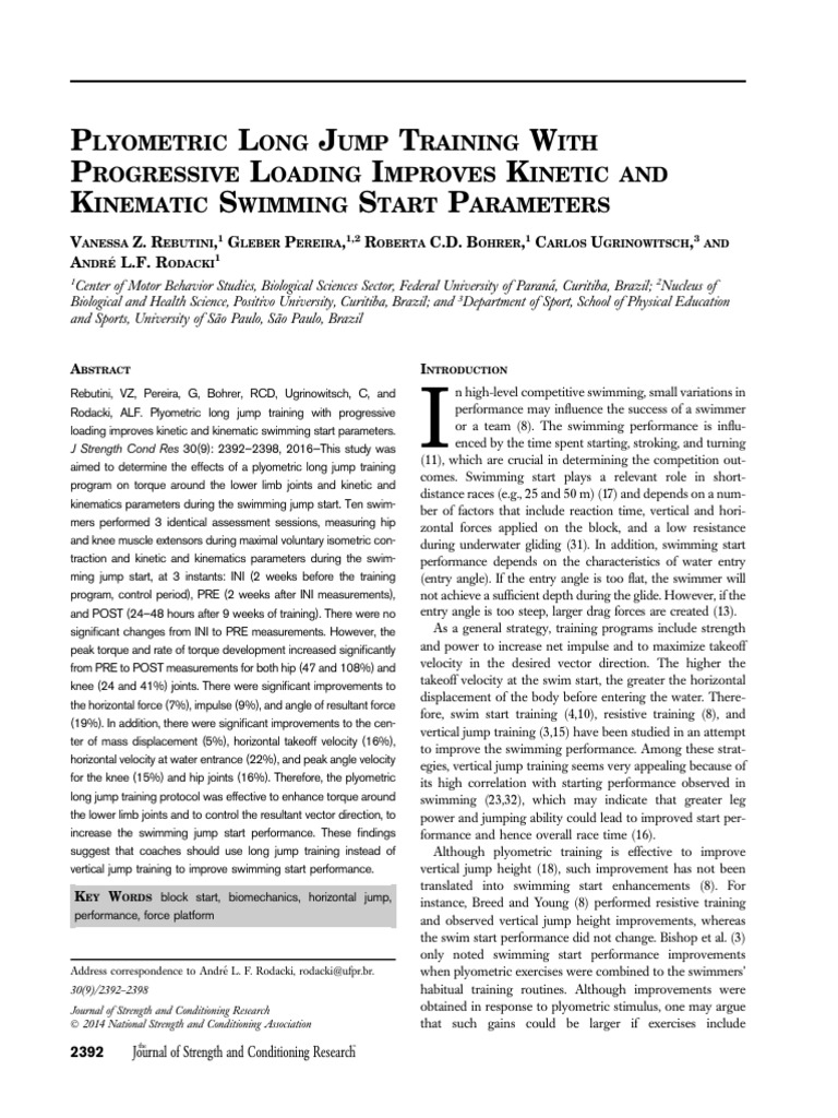 Plyometric Long Jump Training With Progressive.4 | PDF | Torque ...