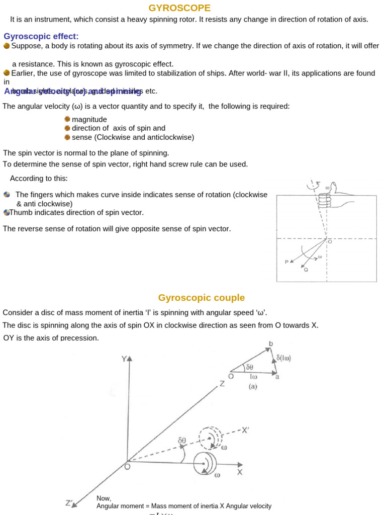 Gyroscopic Effects on Vehicle Stability | PDF | Rotation | Angular Momentum