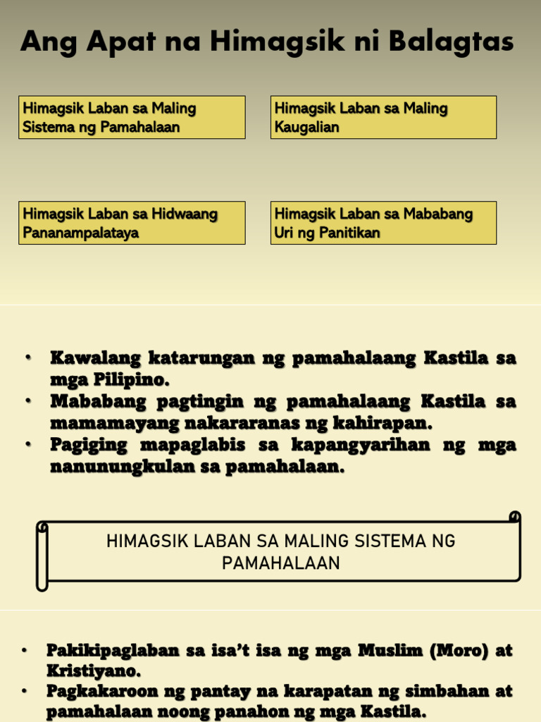 Apat Na Himagsik Ni Francisco Balagtas Sa Florante at Laura | PDF