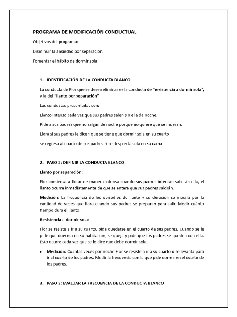 Programa de Modificacion Conductual Raquel Vargas | PDF | Ciencias del ...