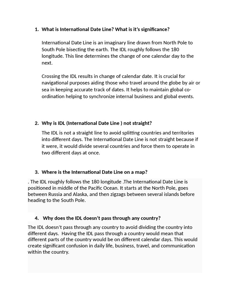 Understanding the International Date Line | PDF | Geography