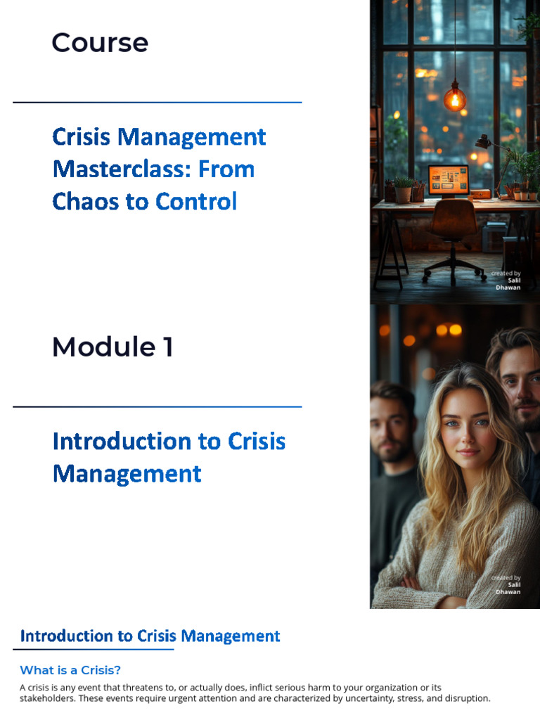 Crisis Management Masterclass | PDF | Crisis Management | Incident Command System