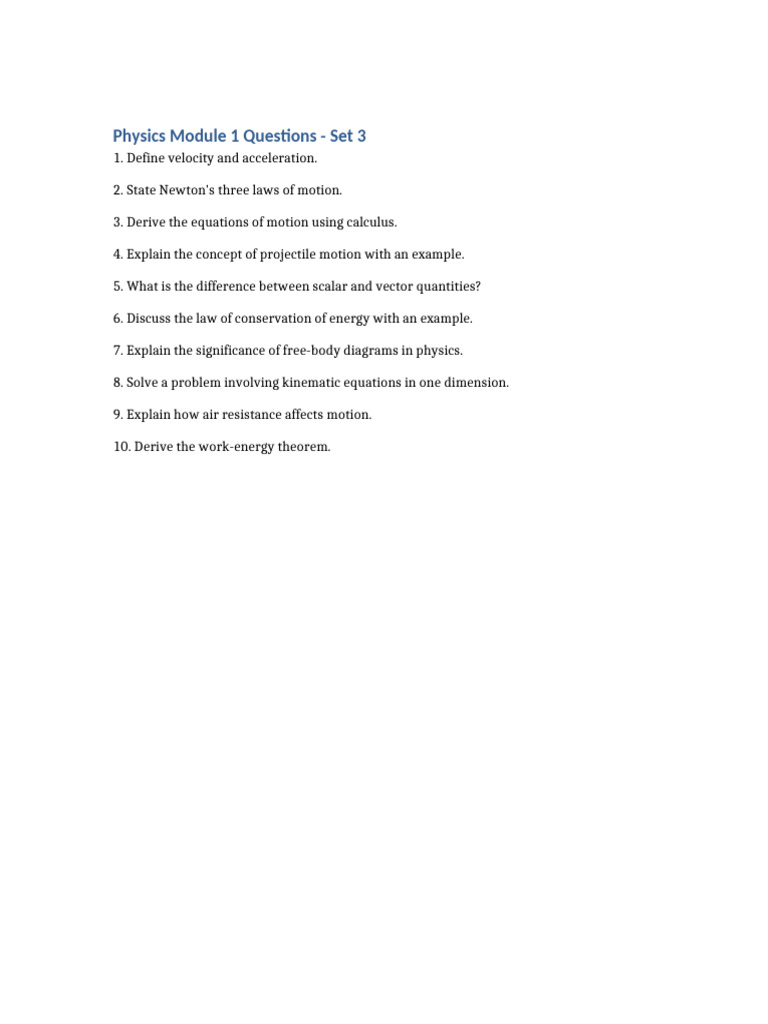 Physics Module1 q3 | PDF