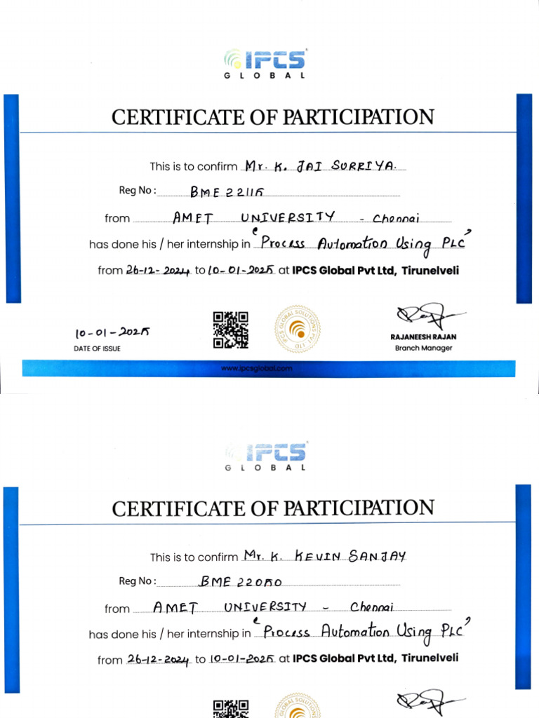 IPCS Certificate of Participation | PDF