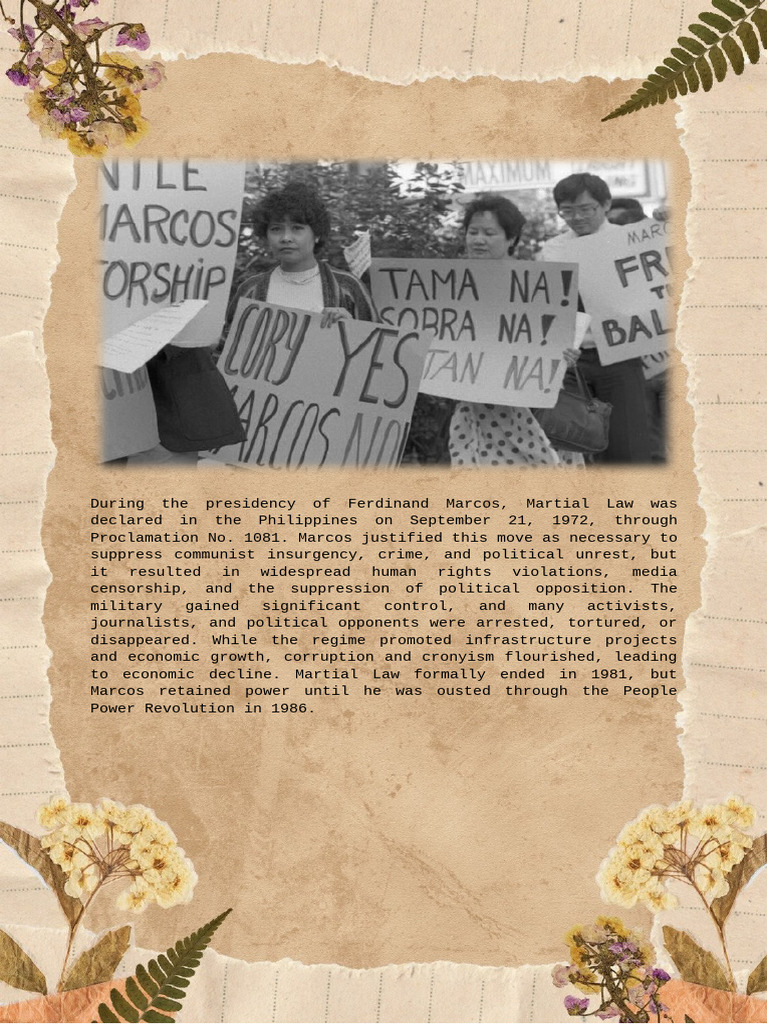 Martial Law in the Philippines: 1972-1986 | PDF