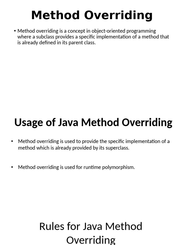 Method Overriding | PDF