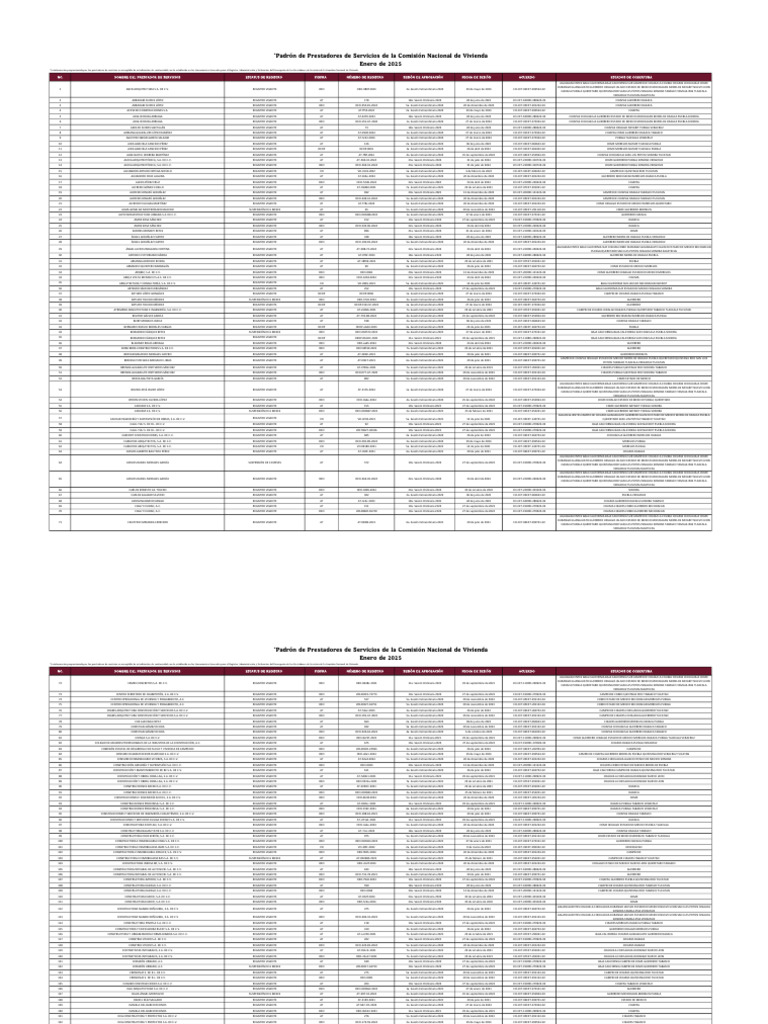 PADRON PDF Al 30 01 2025 | PDF | México | Quintana Roo