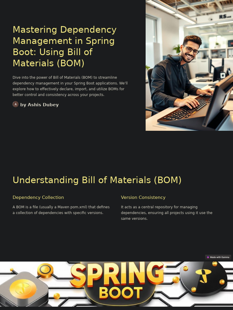 Mastering BOM for Spring Boot Dependency Management | PDF | Version Control | Computing
